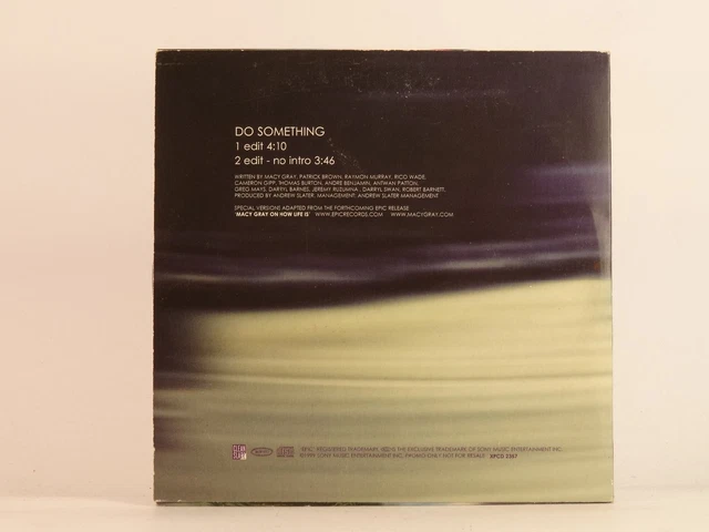 MACY GRAY DO SOMETHING (H1) 2 Track Promo CD Single including Card ...