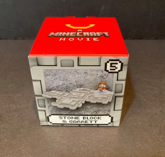 MCDONALD'S A MINECRAFT Movie Stone Block & Garrett #5 Happy Meal Toy ...
