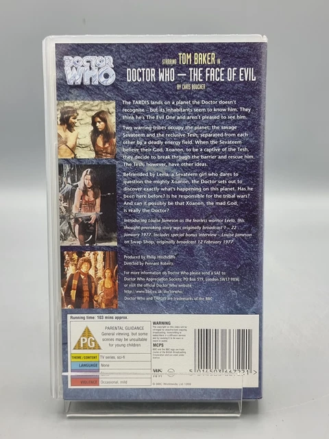 DOCTOR WHO THE Face Of Evil - VHS/PAL BBC Video 1999 £5.00 - PicClick UK