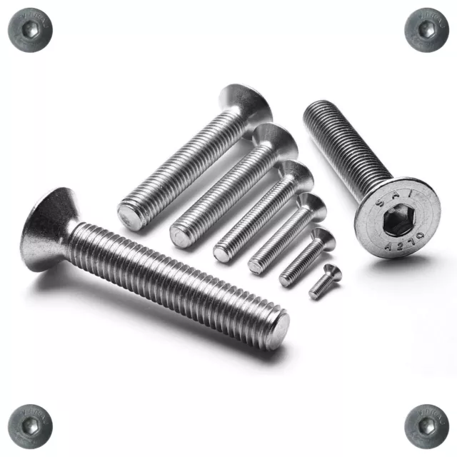 SENKKOPFSCHRAUBEN EDELSTAHL M5 DIN 7991 Innensechskant V2A A2 V4A A4 VA ISK EUR 5,57 - PicClick DE