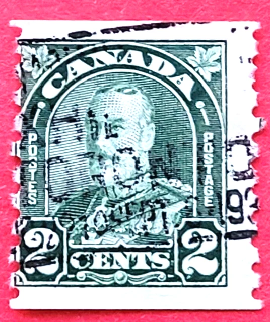 CANADA STAMP #180 "King George V Arch/Leaf Issue" Coil Used $1.95 ...