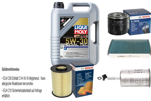 BOSCH INSPECTION SET 5L Liqui Moly Spécial Tec F 5W-30 pour de Volvo EUR 140,99 - PicClick FR
