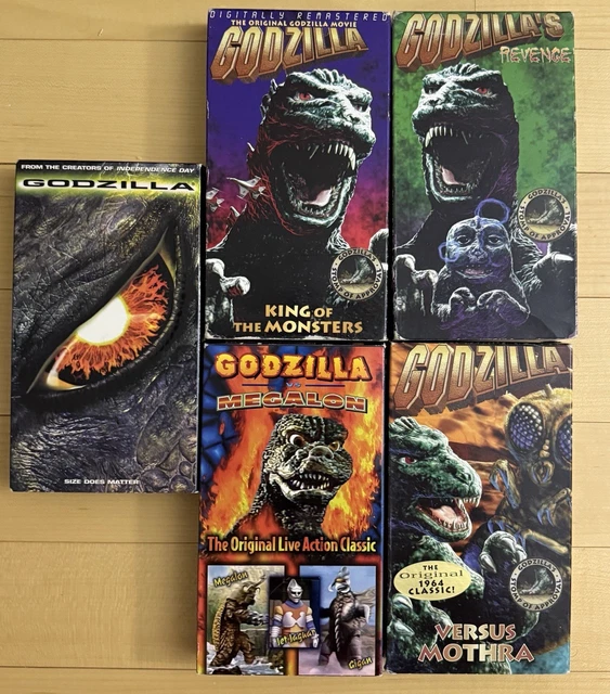 VTG GODZILLA VHS Lot King Of The Monsters Revenge VS Megalon Mothra ...