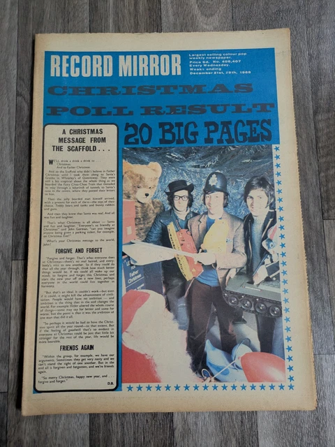 RECORD MIRROR MUSIC Paper- 28th December 1968- Scaffold Cover £8.00 ...