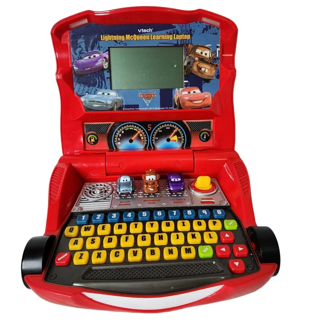 VTECH DISNEY PIXAR Cars Lightning McQueen Learning Laptop w/ Tire Mouse ...