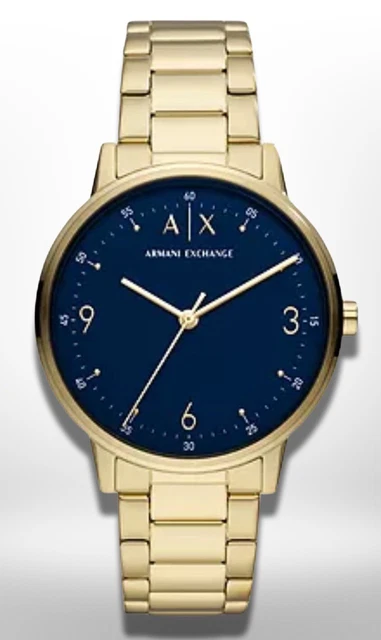ARMANI EXCHANGE AX 2749 Three-Hand Gold-Tone Stainless Steel Men’s ...
