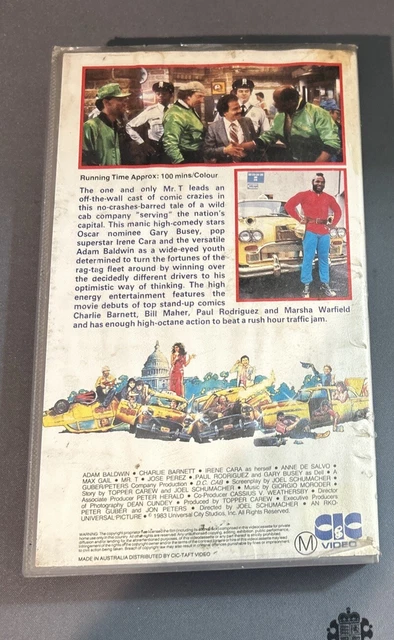 D.C. CAB VHS ~ Mr T Gary Busey IRENE CARA ~ 80s ~ Classic COMEDY DC CAB ...