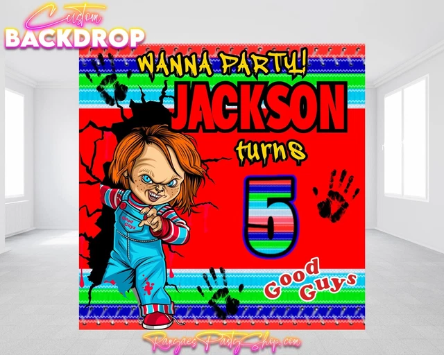 CHUCKY BACKDROP | Chucky Child's Play Banner | Birthday Backdrop ...