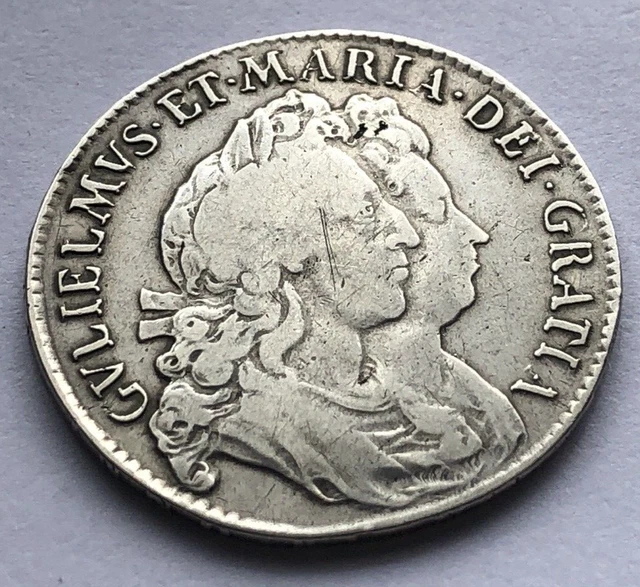 KING WILLIAM III & Queen Mary II Half Crown 169(3?) ( Silver ) £399.99 ...