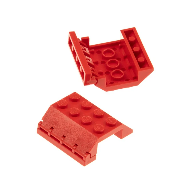 2X LEGO ROOF stone door flap 45° 4x4x1 red hinge plate 4240360 4625 ...