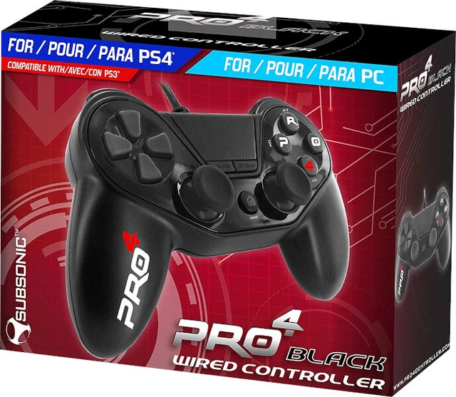 MANDO SUBSONIC WIRED Controller Pro4 Black (ps4/ps3/pc) Playstation 4 PS4 EUR 25,99 - PicClick ES
