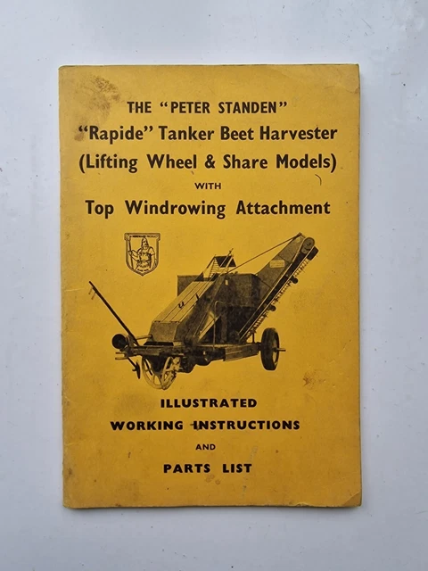 PETER STANDEN RAPIDE Tanker Beet Harvester & Widrower Parts & Operators ...