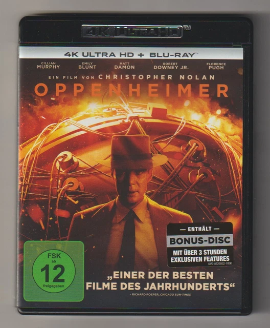 OPPENHEIMER (2023) 4K (4K UHD + Blu-ray + Bonus Blu-ray) Blu-ray EUR 24,50 - PicClick FR
