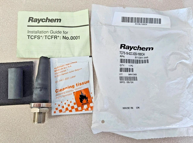RAYCHEM CONNECTOR, TCFS-12-62C-020-100CH, Cable Feedthrough, New $96.58 ...