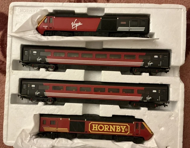 HORNBY OO GAUGE No 1080 Class 43 HST 125 Virgin Train Pack - Part Boxed £70.00 - PicClick UK