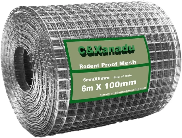 100MM X 6M Wire Mesh Roll,Rodent Proofing Metal Mesh Galvanised,Welded ...