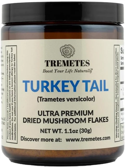 TURKEY TAIL FRUITING Body (Flake Form) | 41.2% Beta-Glucans (Lab ...