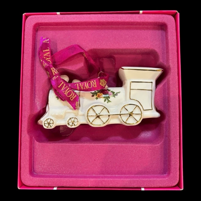 RARE ROYAL ALBERT Old Country Roses Bone China Mail Box Christmas Tree ...