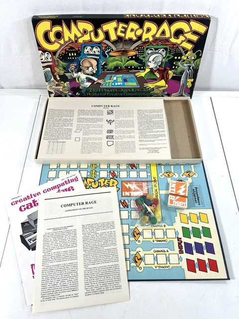 RARE VINTAGE COMPUTER RAGE Binary Board Game 1977 Complete Creative ...
