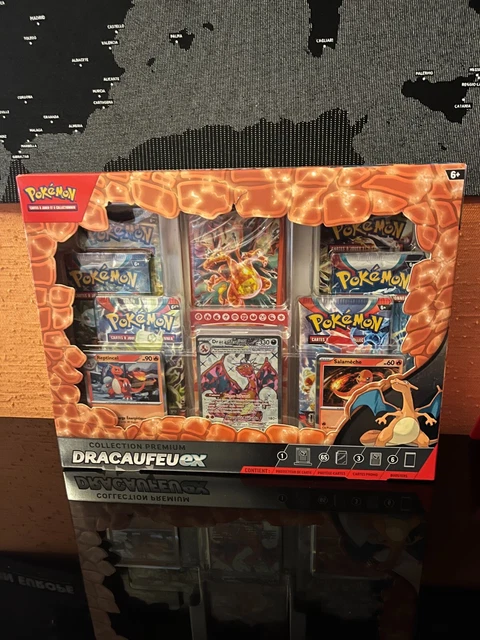 POKÉMON COFFRET COLLECTION Premium Dracaufeu Ex Flammes Obsidiennes EV3 ...