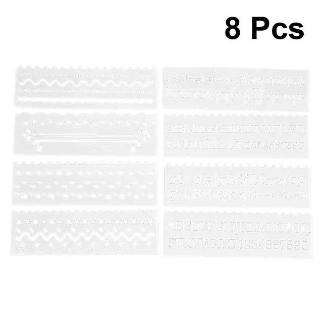 8 PCS LACE Ruler Template Child Letter Stencils Painting Templates £8. ...