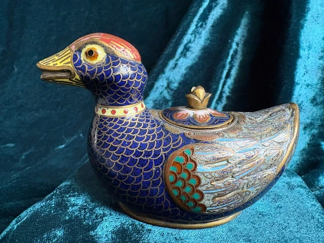 CHINESE CLOISONNÉ DUCK early c20th £99.50 - PicClick UK