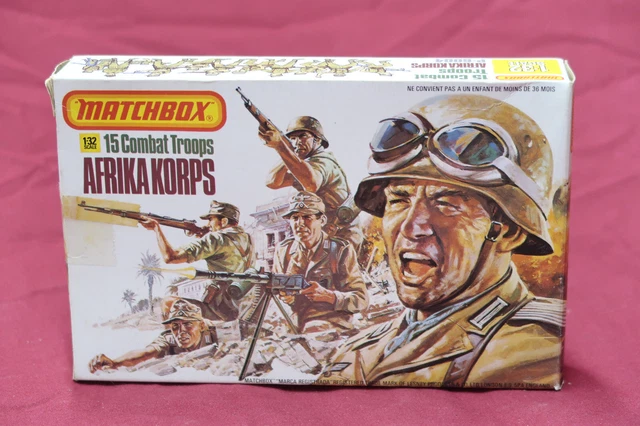 MATCHBOX GERMAN WW2 Afrika Korps infantry 1:32 toy soldiers P-6004 ...