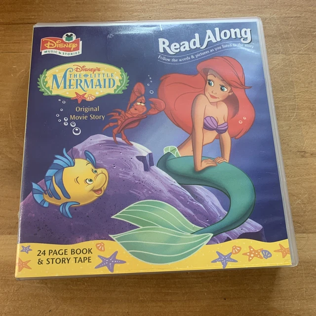 DISNEY READ ALONG The Little Mermaid Cassette Tape And Book, Tested £6. ...