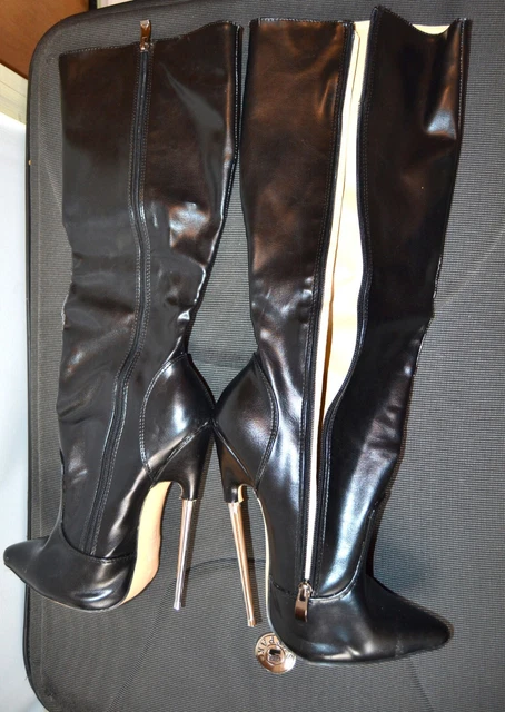 EXTREMELY SEXY BLACK Giaro Extreme Stiletto Heel Boots Mistress Domina ...