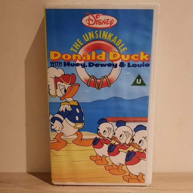 DISNEY VHS TAPES Very Rare The Unsinkable Donald Duck With Huey, Dewey & Louie £9.99 - PicClick UK