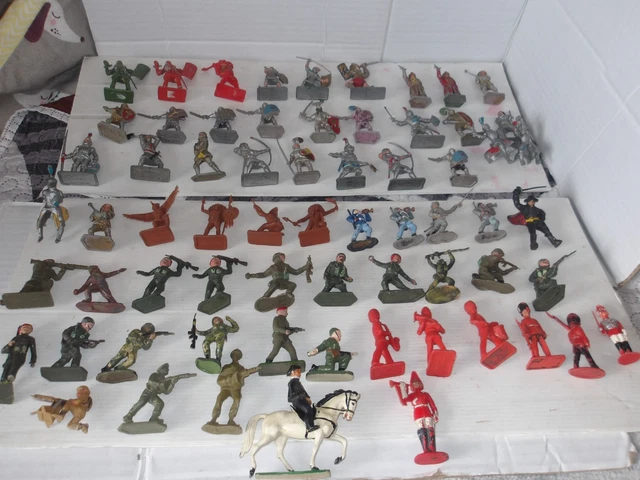 VINTAGE 1.32 PLASTIC Toy Soldiers 66 Inc. Crescent,Lone Star Ect See ...