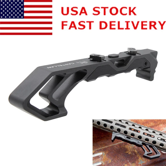 US TACTICAL ANGLED Foregrip MOD Rail Grip Keymod/ M-LOK Handguard Mount ...