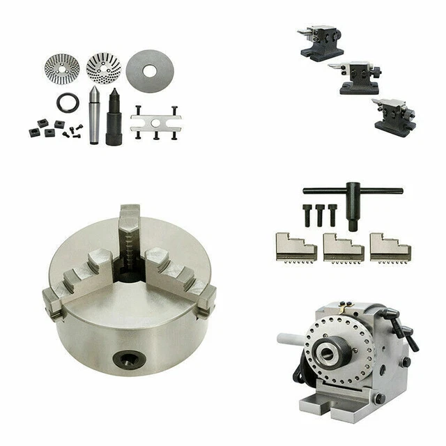 NEW BS-1 PRECISION Dividing Head + 6'' 3 Jaw Chuck Semi Universal ...