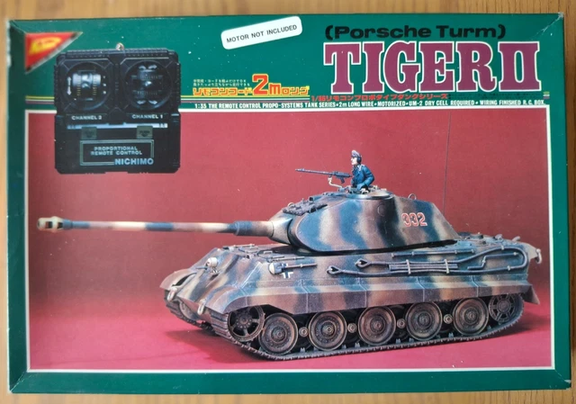 NICHIMO 1/35 TIGER II (Porche Turret) Remote Control (Motor not incl ...