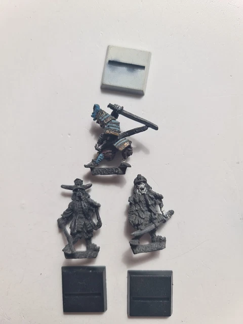 GAMES WORKSHOP WARHAMMER Citadel Undead Samurai C18 ×3 Rare OOP Lead ...