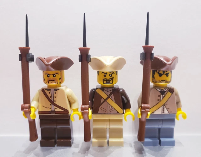 AMERICAN COLONIAL MILITIA Soldiers made with real LEGO® Minifigure EUR ...