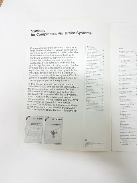 BOSCH TECHNISCHE ANLEITUNG Druckluftbremsanlagen Symbole & Schema D EUR ...