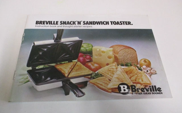 VINTAGE BREVILLE SNACK 'n' Sandwich Toaster - Instruction Book ...