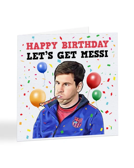 LIONEL MESSI BIRTHDAY Card, Barcelona, Husband Brother Dad Son Football ...