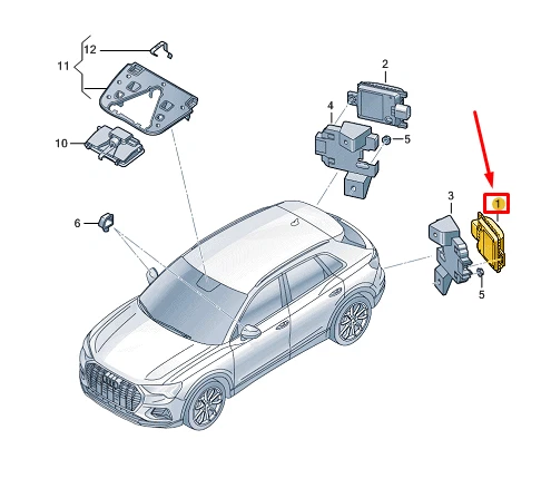 AUDI Q4 E-TRON Blind Angle Control Module Left 2Q0907685K NEW ORIGINAL ...