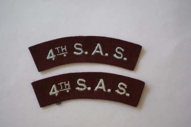 WW2 BRITISH SPECIAL Air Service 4ème SAS titre épaule brodée (repro ...