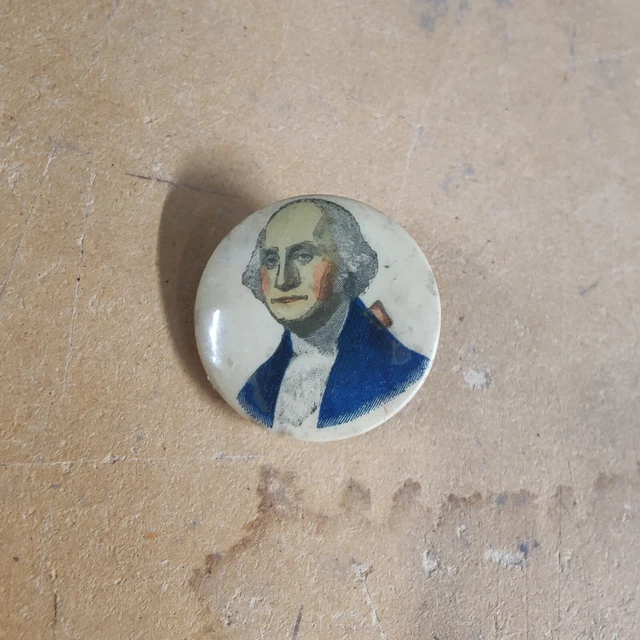 RARE ANTIQUE EARLY 1900s GEORGE WASHINGTON PRESIDENT BUTTON PIN Ed ...