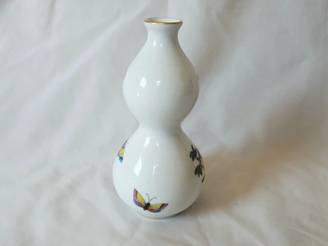 GORGEOUS HEREND ROTHSCHILD Bird Pattern Double Gourd Vase Circa Mid ...