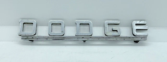 VINTAGE DODGE SCRIPT Truck Pick Up Metal Emblem OEM Power Wagon $125.00 ...