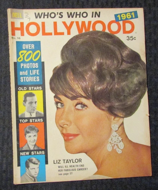 1961 WHO'S WHO IN HOLLYWOOD Magazine #16 VG 4.0 Elizabeth Taylor ...