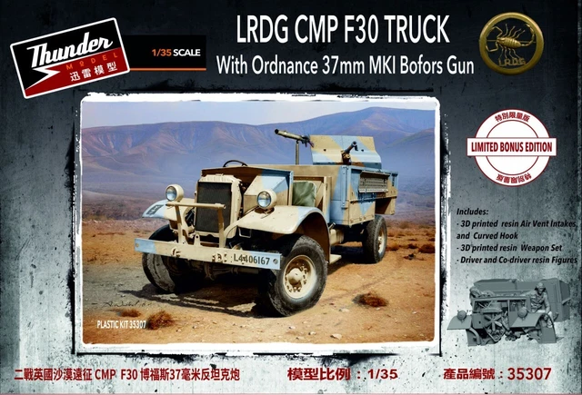 THUNDER TM35307 1/35 LRDG F30 Gun Truck CMP LRDG Service Limited Bonus ...