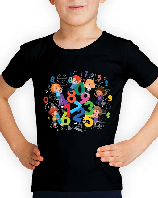 NUMBERS DAY 2024 Colorful Maths Symbols School Fun Boys Girls Kids T ...