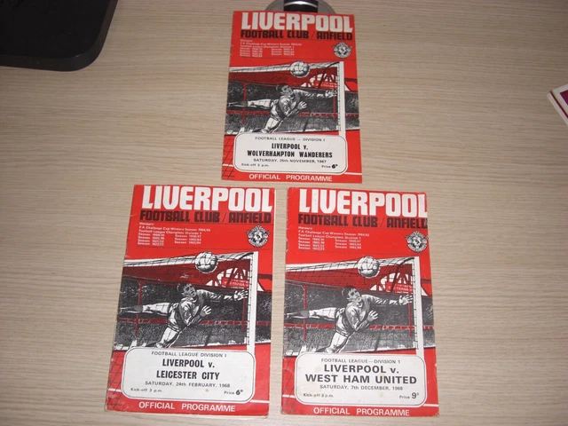 JOB LOT OF Liverpool FC matchday programmes from the 1960's £3.00 ...
