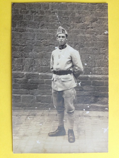 CARTE POSTALE PHOTO Service MILITAIRE SOLDAT Uniforme du 121ème ...