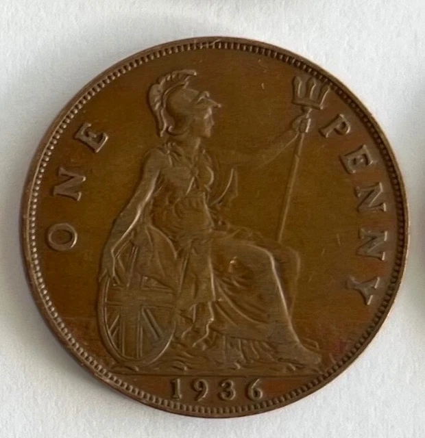 PIÈCE ONE PENNY 1936 - bronze - Roi Georges V - TTB EUR 4,30 - PicClick FR